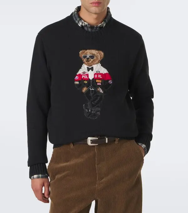 Polo Ralph Lauren Polo Bear Cotton And Cashmere Sweater
