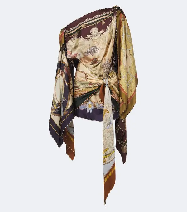 Zimmermann Valiant Draped Silk Minidress