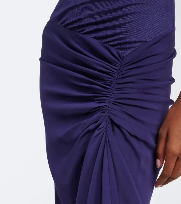 Christopher Esber Gathered Faille Gown - Blue