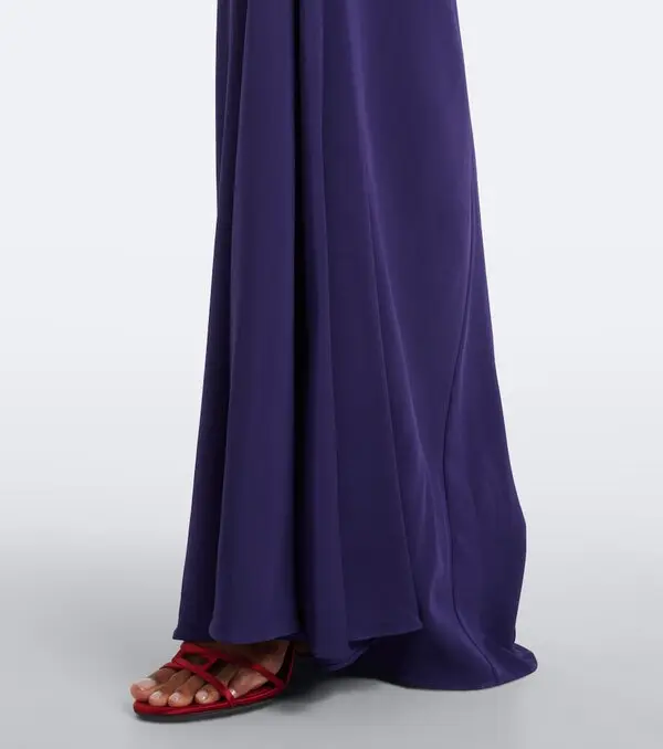 Christopher Esber Gathered Faille Gown - Blue
