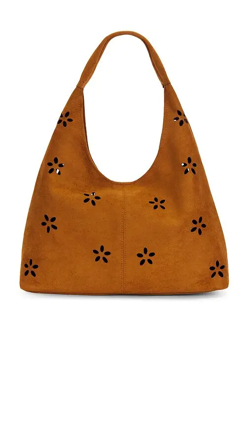 8 Other Reasons Suede Slouchy Hobo Shoulder Bag In Pink - Tan