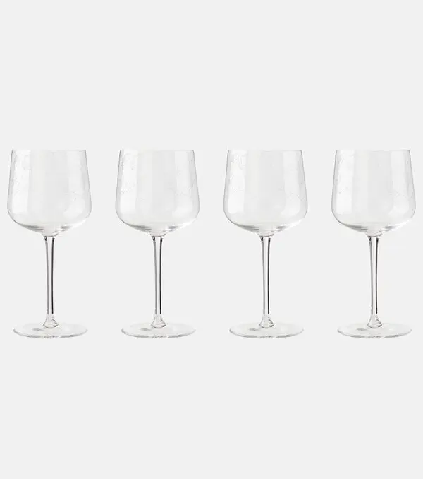SERAX Midnight Flowers Mirtillo Tea Set Of 4 Wine Glasses Marni - Transparent
