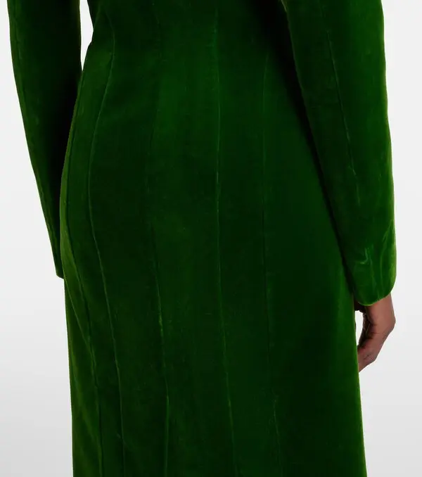 Alaïa Double-breasted Cotton Velvet Coat