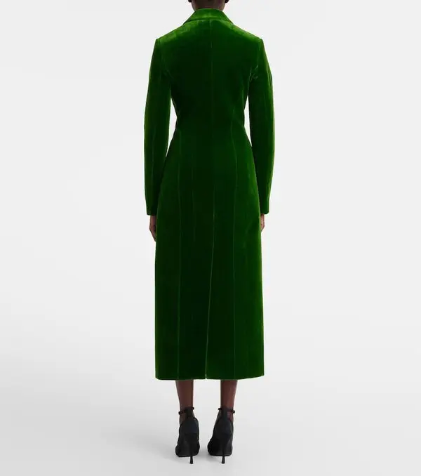 Alaïa Double-breasted Cotton Velvet Coat