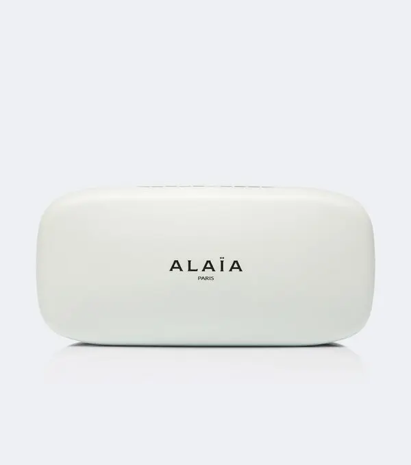 Alaïa Lettering Logo Rectangular Sunglasses