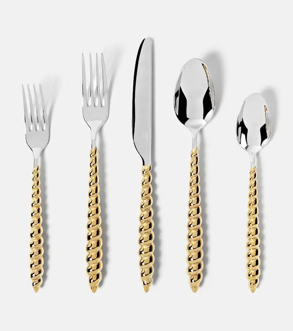 L'Objet X Jessica Mccormack Gold-plated Cutlery Set