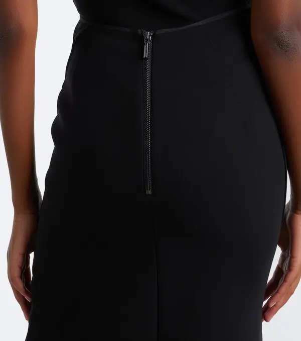 Maticevski Gleam Draped Midi Skirt