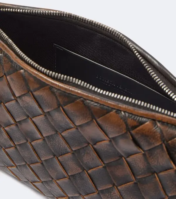Bottega Veneta Traveler Intrecciato Leather Phone Pouch
