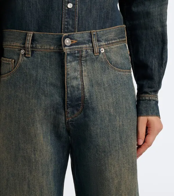 Fendi Faded Wide-leg Jeans