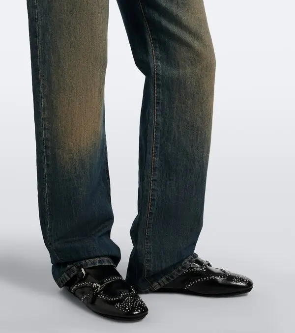 Fendi Faded Wide-leg Jeans