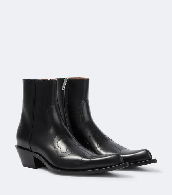 Acne Studios Leather Cowboy Boots