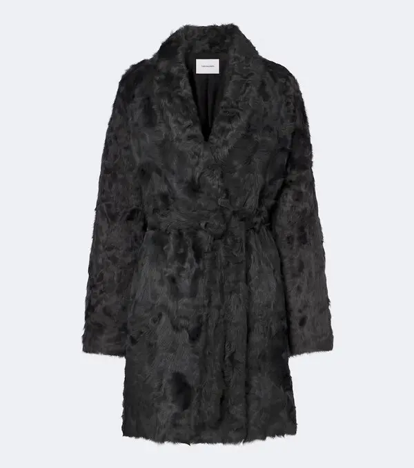 YVES SALOMON Shearling Wrap Coat