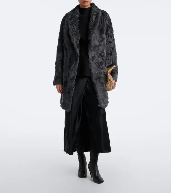 YVES SALOMON Shearling Wrap Coat