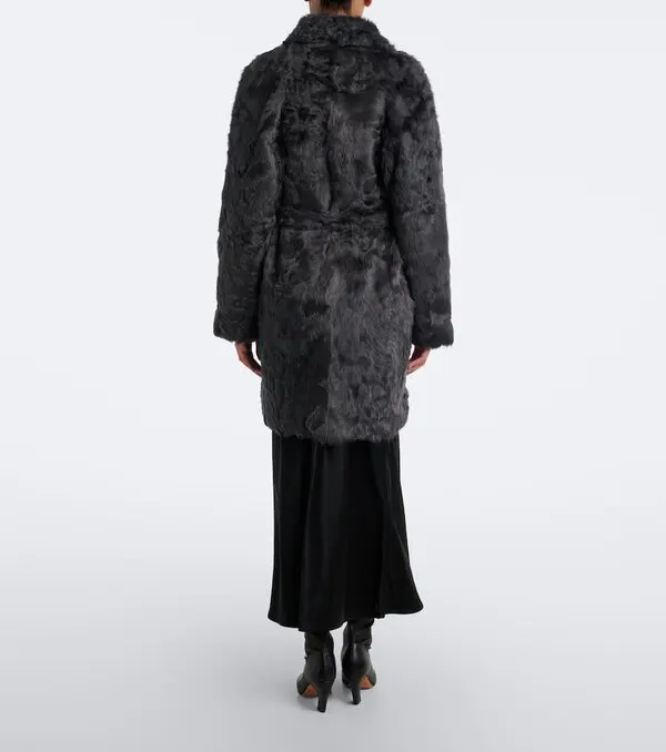 YVES SALOMON Shearling Wrap Coat