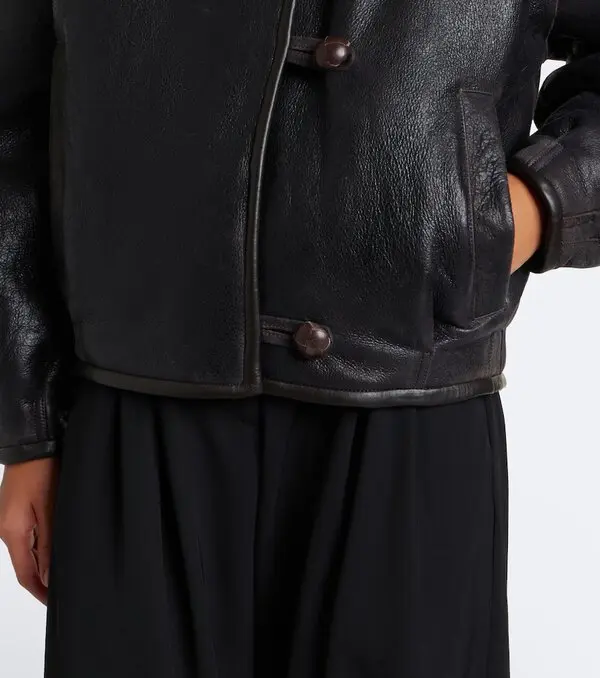 Isabel Marant Étoile Charina Shearling-trimmed Leather Jacket
