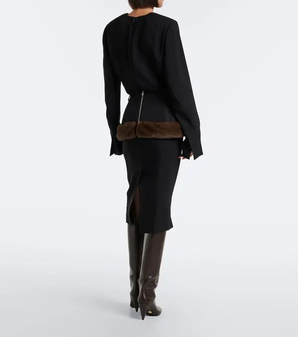 Stella McCartney Peplum Midi Dress