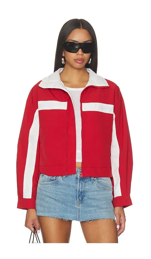 Lioness Essential Windbreaker In Red