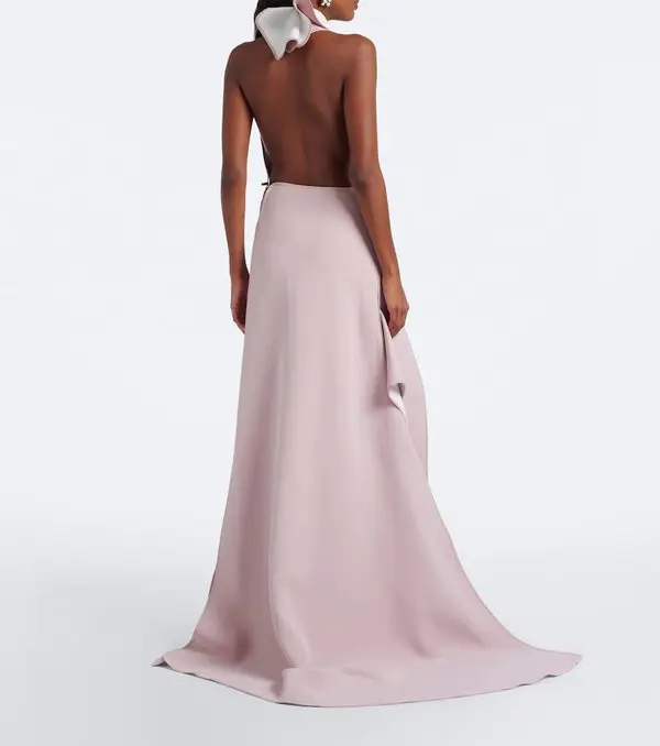 Maticevski Allude Asymmetric Draped Jersey Gown