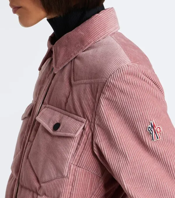 Moncler Nangy Down-paneled Cotton Corduroy Jacket