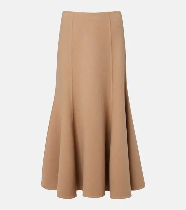 Gabriela Hearst Patterson Cashmere Midi Skirt
