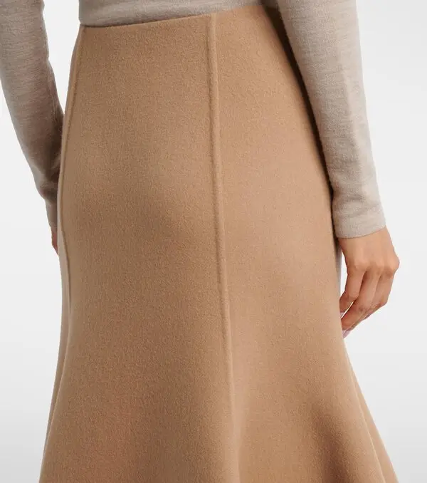 Gabriela Hearst Patterson Cashmere Midi Skirt