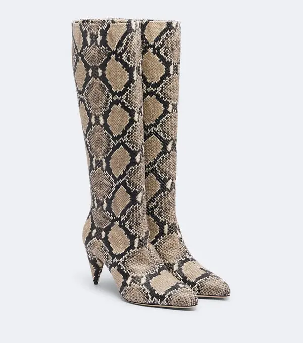 Victoria Beckham Maverick Leather Knee-high Boots - Beige