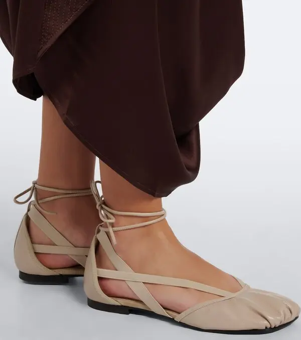 LEMAIRE Pedille Leather Ballet Flats