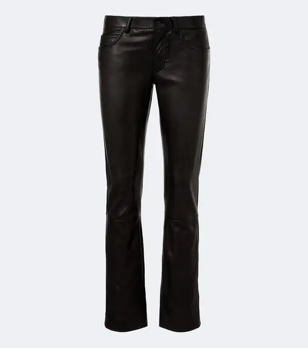 Gucci Leather Straight Pants