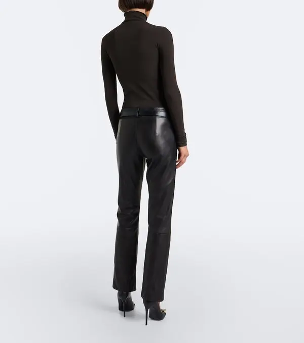 Gucci Leather Straight Pants