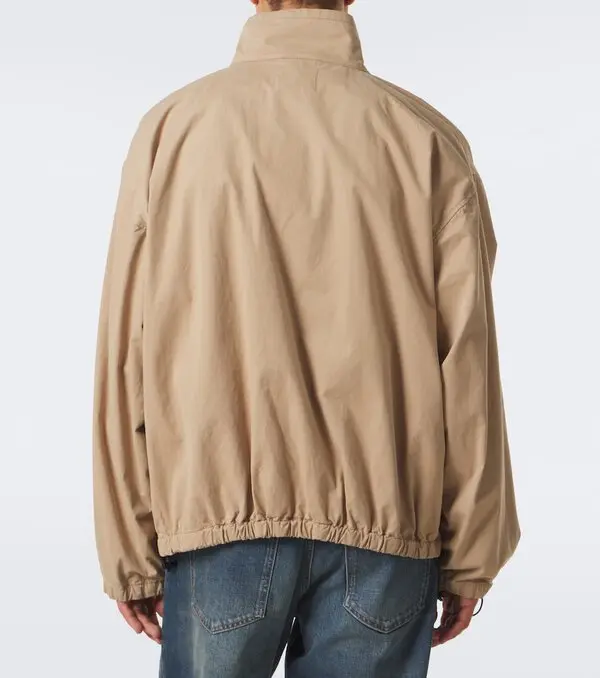 Miu Miu Cotton Gabardine Blouson Jacket - Beige