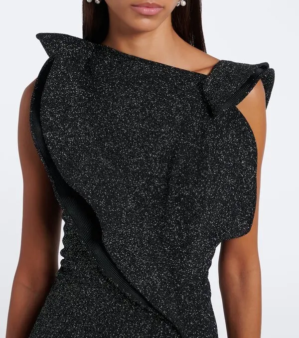 Maticevski Flashpoint Ruffled Asymmetric Gown