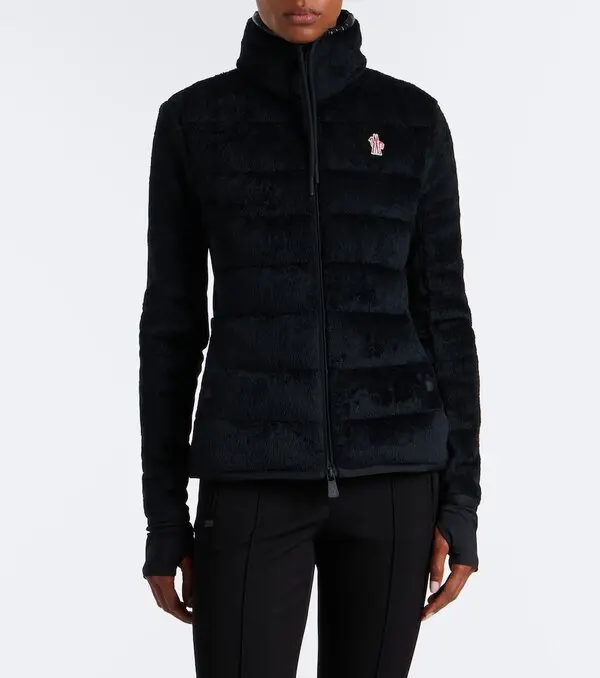 Moncler Down-paneled Teddy Cardigan