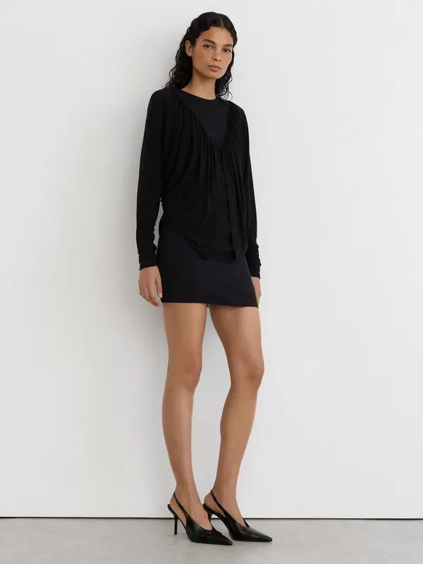 REISS Connie Leather Slingback Mid-heel Court Shoes