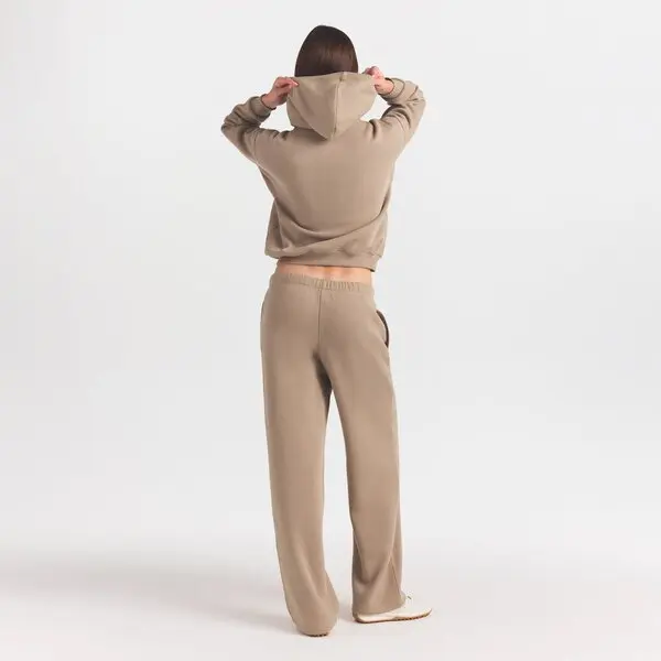 SKIMS Straight Leg Pants With Embossed Logo | Medium Neutral | | Cotton Fleece