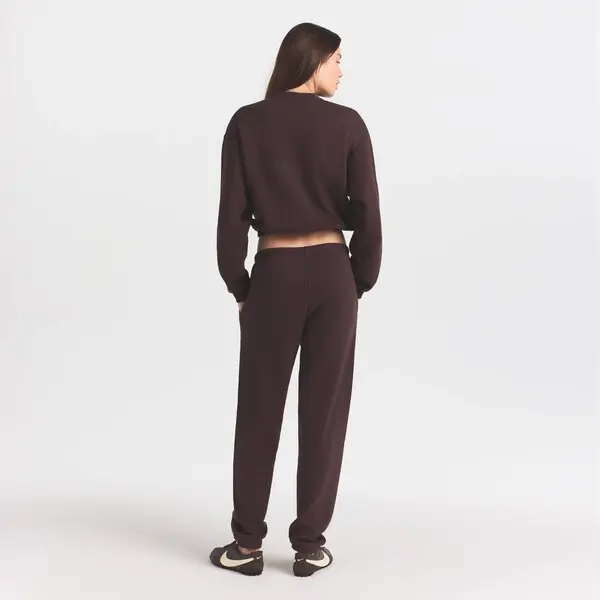 SKIMS Jogger Pants With Embossed Logo | Deep Neutral | | Cotton Fleece
