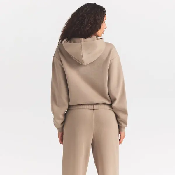 SKIMS Hoodie With Embossed Logo | Medium Neutral | Cotton Fleece