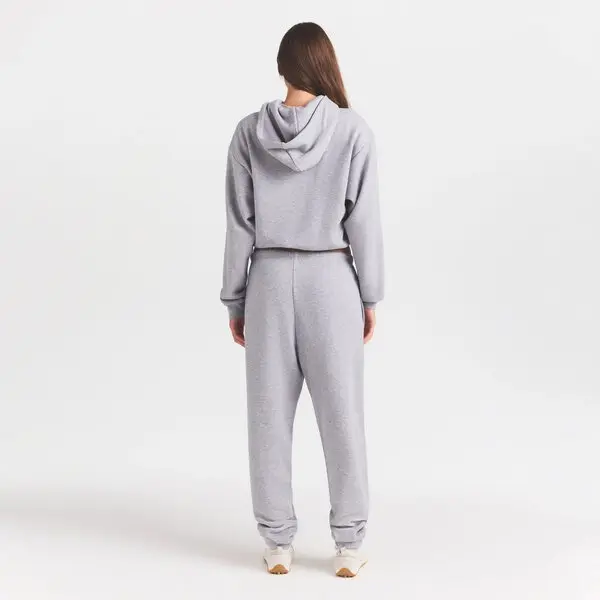 SKIMS Jogger Pants With Embossed Logo | Grey | | Cotton Fleece