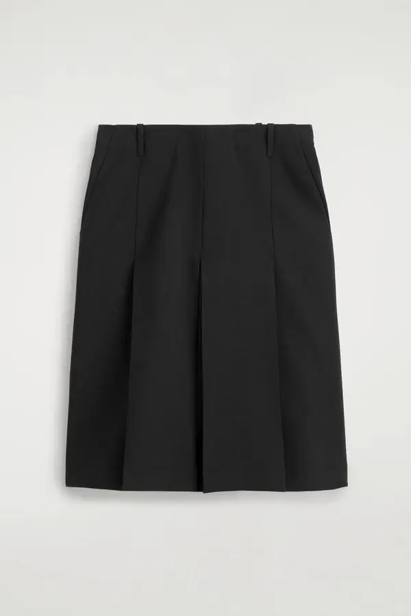Cos Box-pleat Wool Midi Skirt