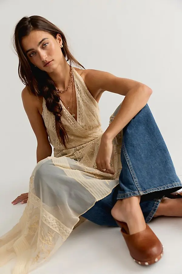 Free People Hard To Get Maxi Slip Dress - Neutral