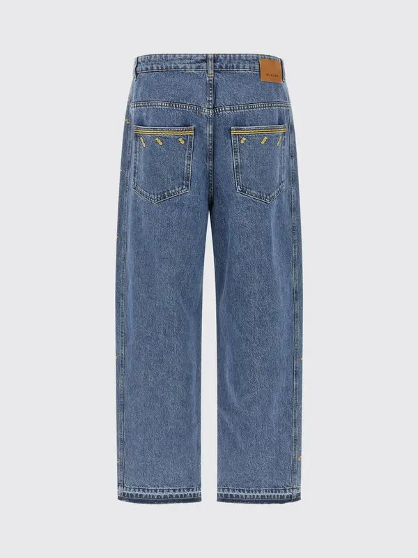 Isabel Marant Étoile Jorian Baggy Wide-leg Embroidered Denim Jeans - Blue