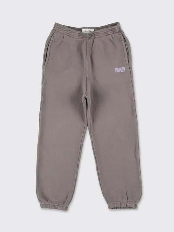 American Vintage Stretch Cotton Jogging Trousers With Elasticated Waist