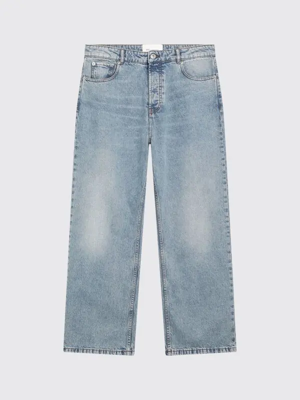 AMI Paris Wide-leg Stretch-denim Jeans With Mid-rise And Five-pocket Design