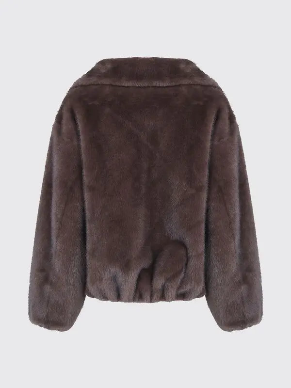 PAROSH P.a.r.o.s.h. Short Faux Fur Jacket With Collar And Zip Closure