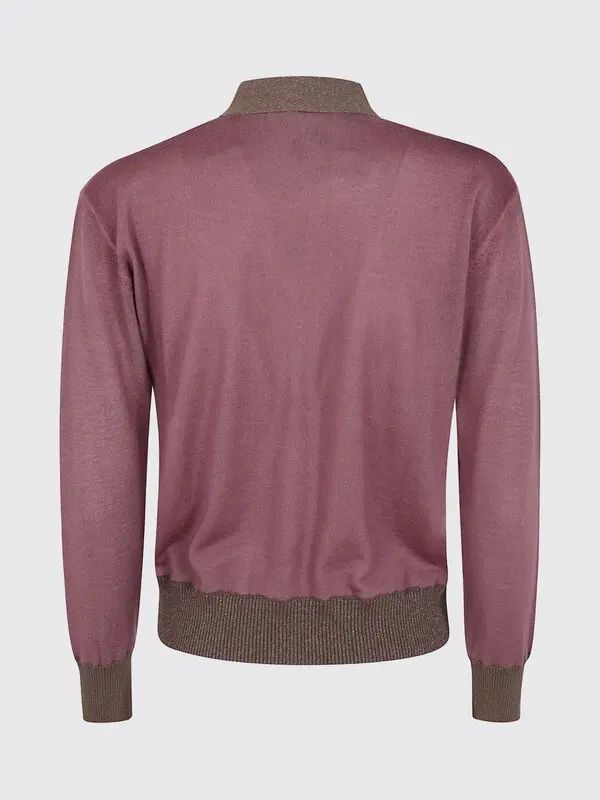 IN BED WITH YOU Wool And Lurex V-neck Cardigan With Dropped Shoulders - Multicolor
