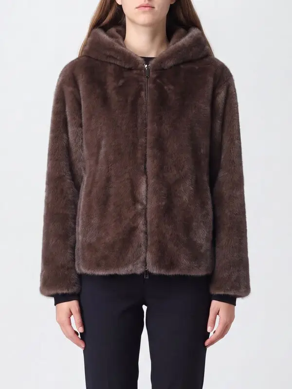 PAROSH Short Faux-fur Jacket P.a.r.o.s.h. With Classic Collar And Zip Closure