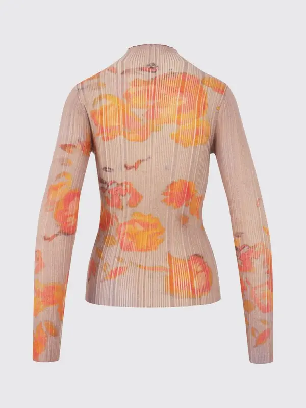 DIESEL® Slim Fit Abstract Pattern Wool Blend Mock Neck Jumper