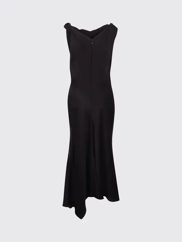 Victoria Beckham Posy Asymmetrical Off-the-shoulder Crêpe Midi Dress