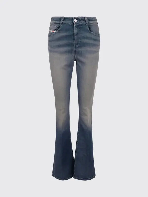 DIESEL® 1973 D-partt Mid-rise Flared Jeans In Cotton Denim - Blue