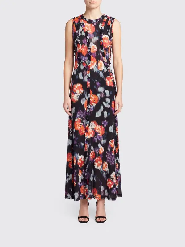 Ulla Johnson Floral-print Off-the-shoulder Jersey Sheath Midi Dress