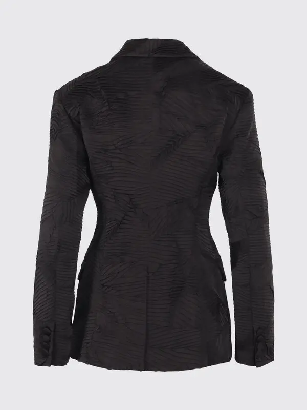 Ulla Johnson Single-breasted Cropped Pleated Blazer With Peak Lapels